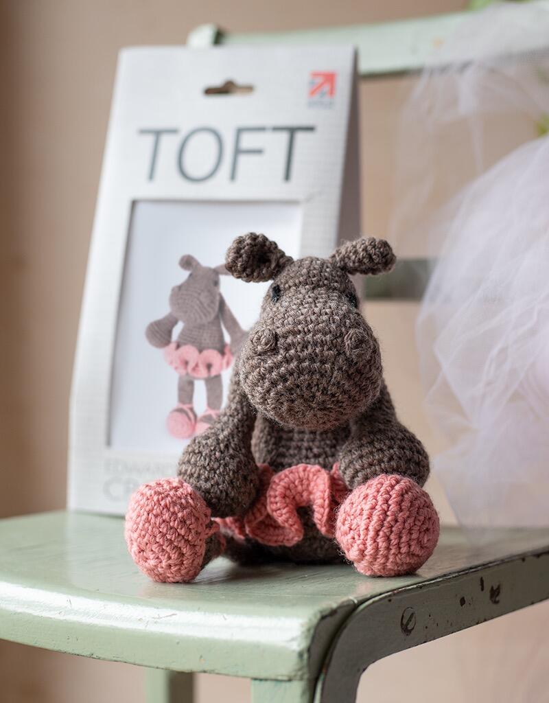Toft Edward's Menagerie Crochet Kit - Georgia the Ballerina Hippo ...
